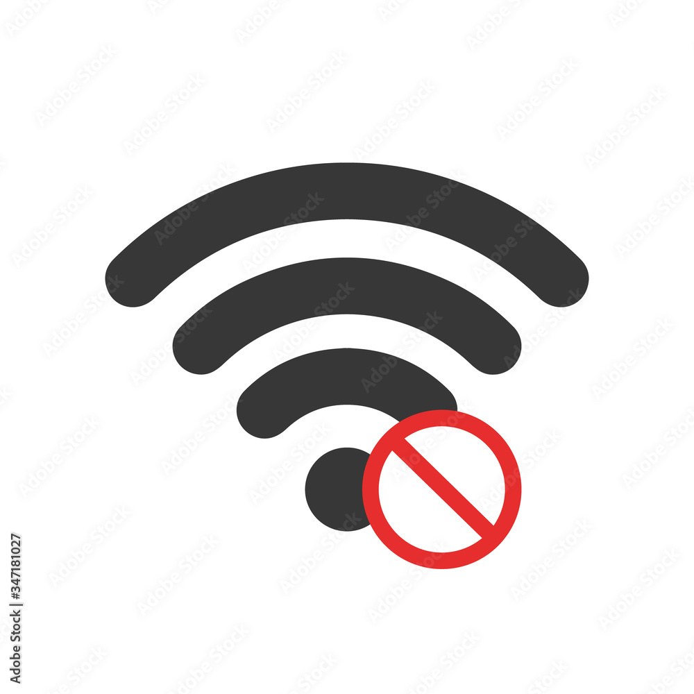 There is no signal sign of the vector, no signal area. No wifi symbol ...
