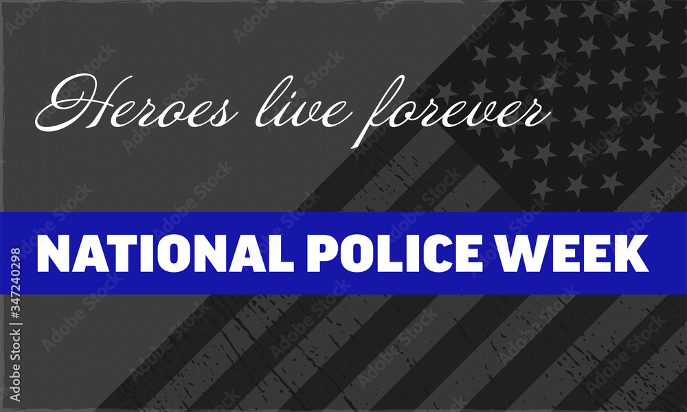 National Police Week - background. Poster, card, banner and background ...