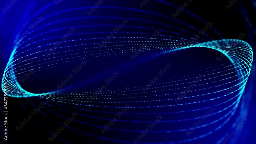 Stockvideon 4k seamless looped science-fiction blue background with ...