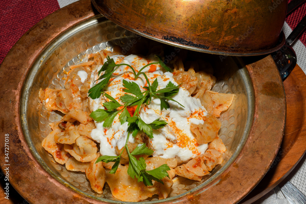 Manti is an extraordinary dish from Turkey: tiny lamb-stuffed dumplings ...