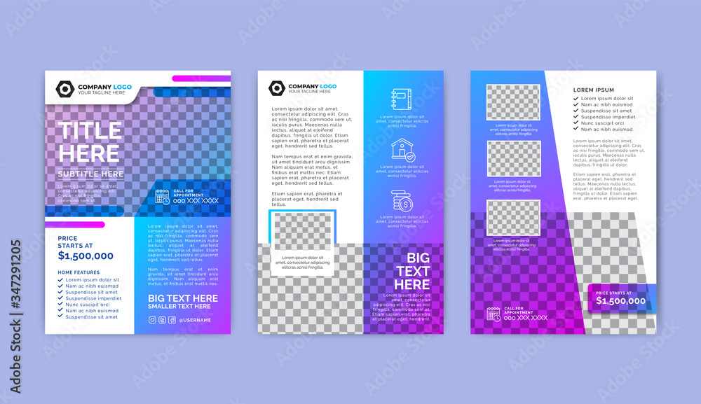 Flyer Template Layout Design. Modern business design. Corporate ...