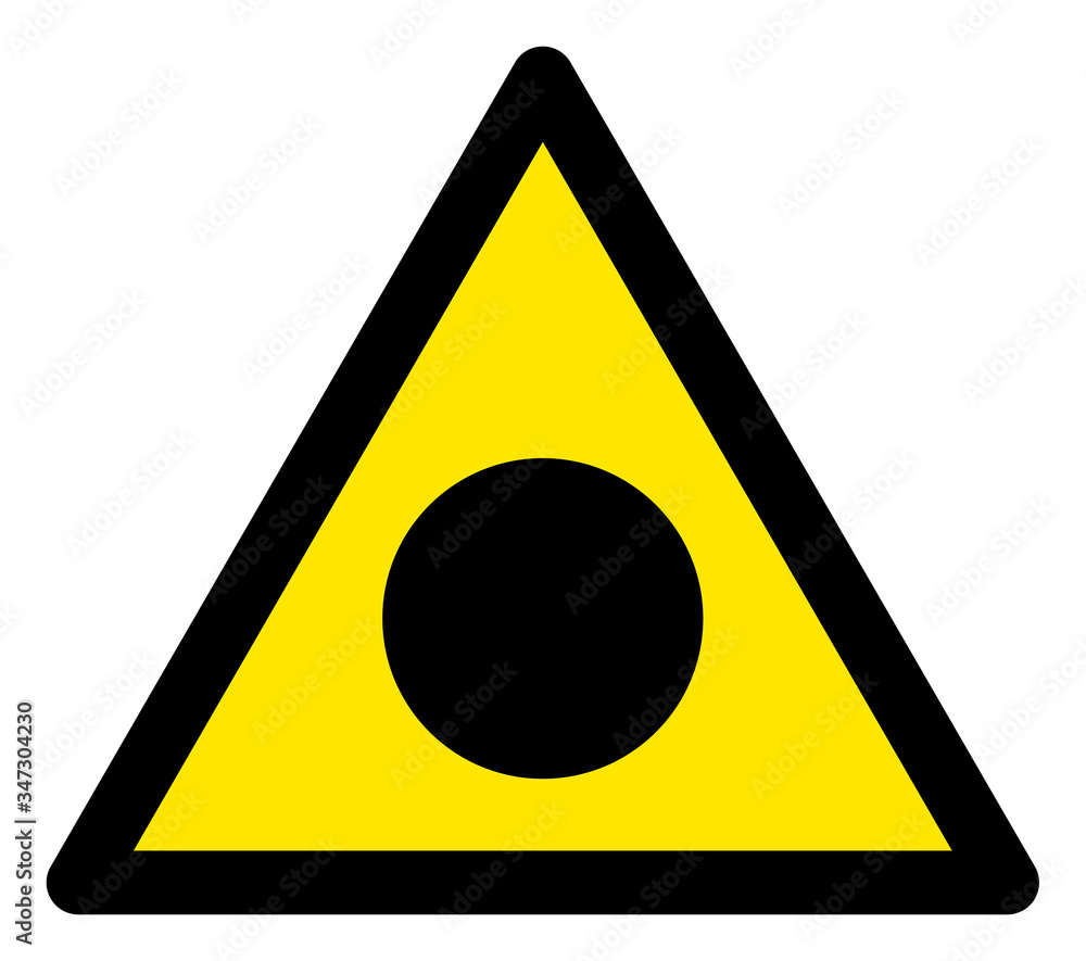 Vecteur Stock Vector accident black circle flat warning sign. Triangle ...