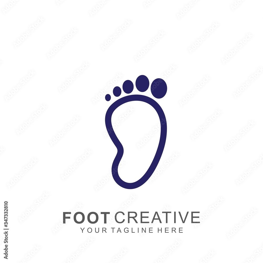 Foot logo with modern design. abstract icon foot vector illustration ...
