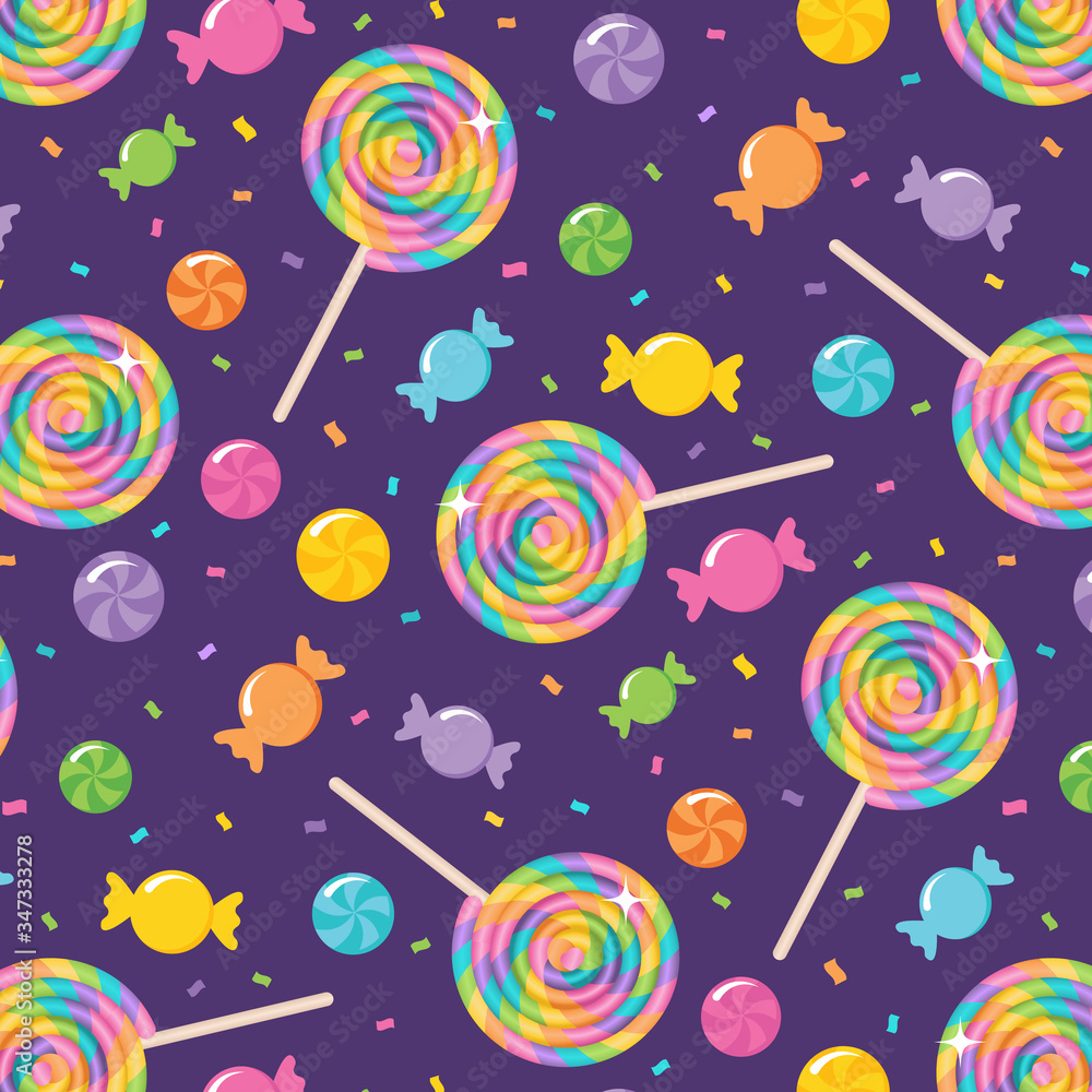 A vector illustration of a seamless repeating pattern of colorful ...