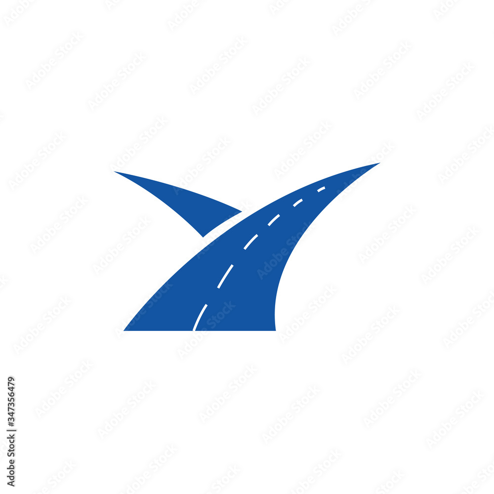letter y illustration of a blue road vector design Stock Vector | Adobe ...
