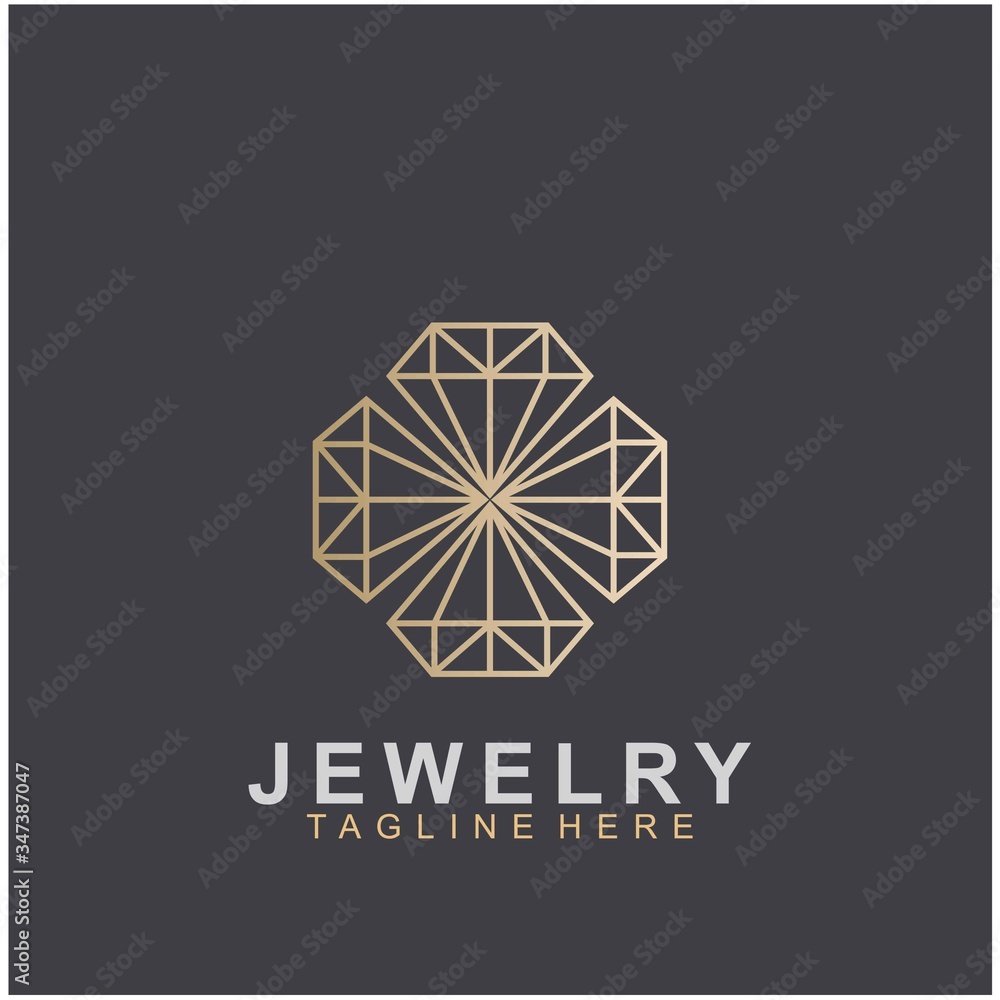 Jewelry logo abstract design Stock Vector | Adobe Stock