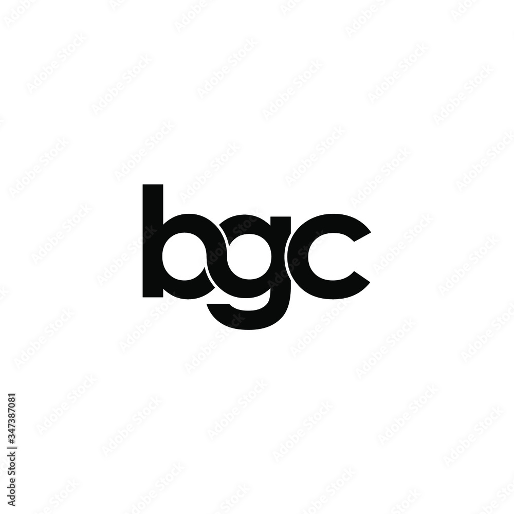 bgc letter original monogram logo design Stock Vector | Adobe Stock