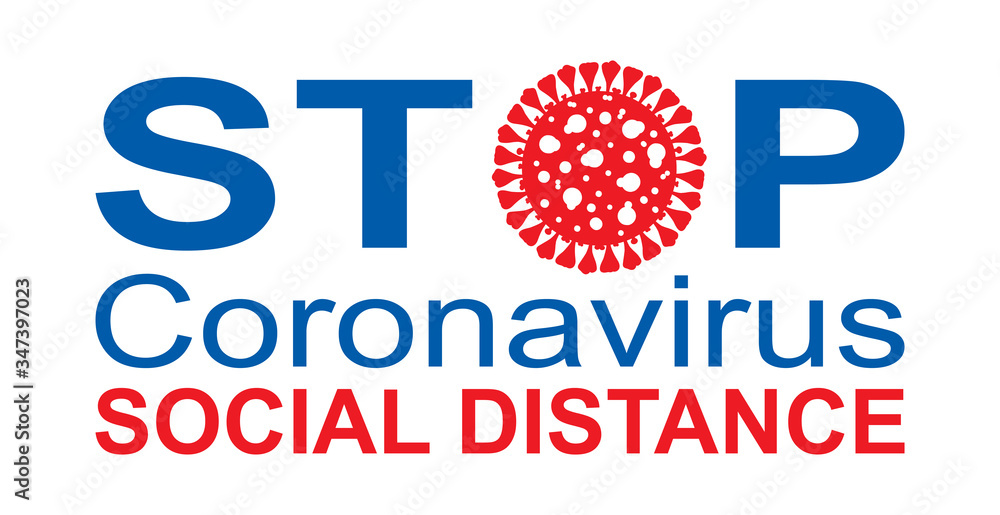 Stop coronavirus social distance poster. Corona virus disease covid-19 ...