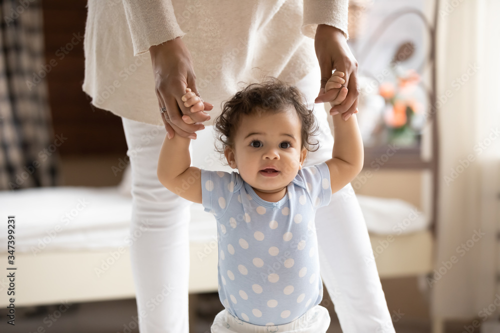 African American Toddler Walking