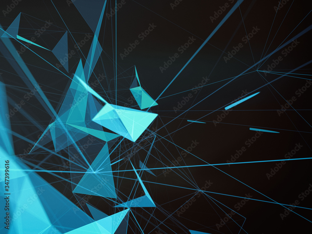 Abstract geometry surfaces, lines and points background, Used as ...