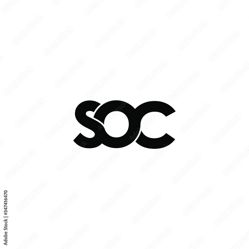 soc letter original monogram logo design Stock Vector | Adobe Stock