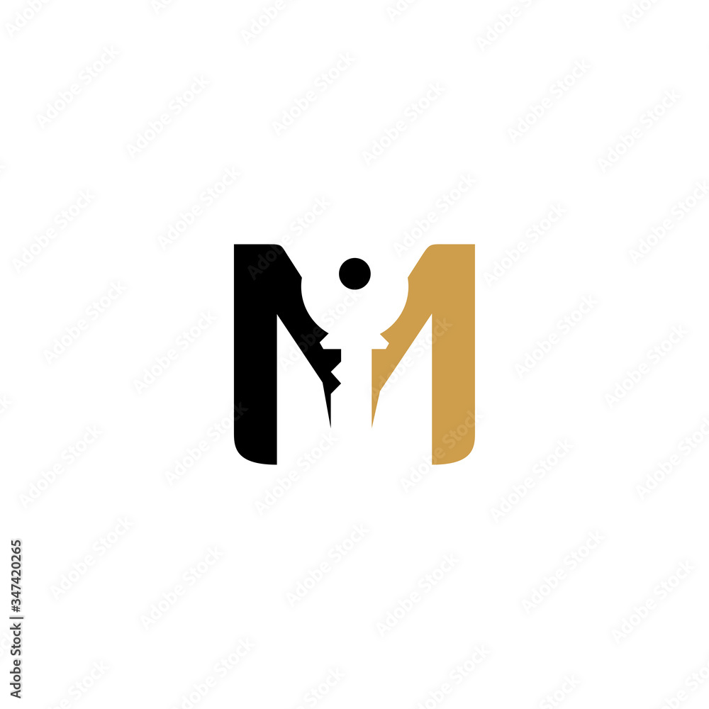 Initial letter M Key logo Concept, Key with Letter M, Vector Logo ...