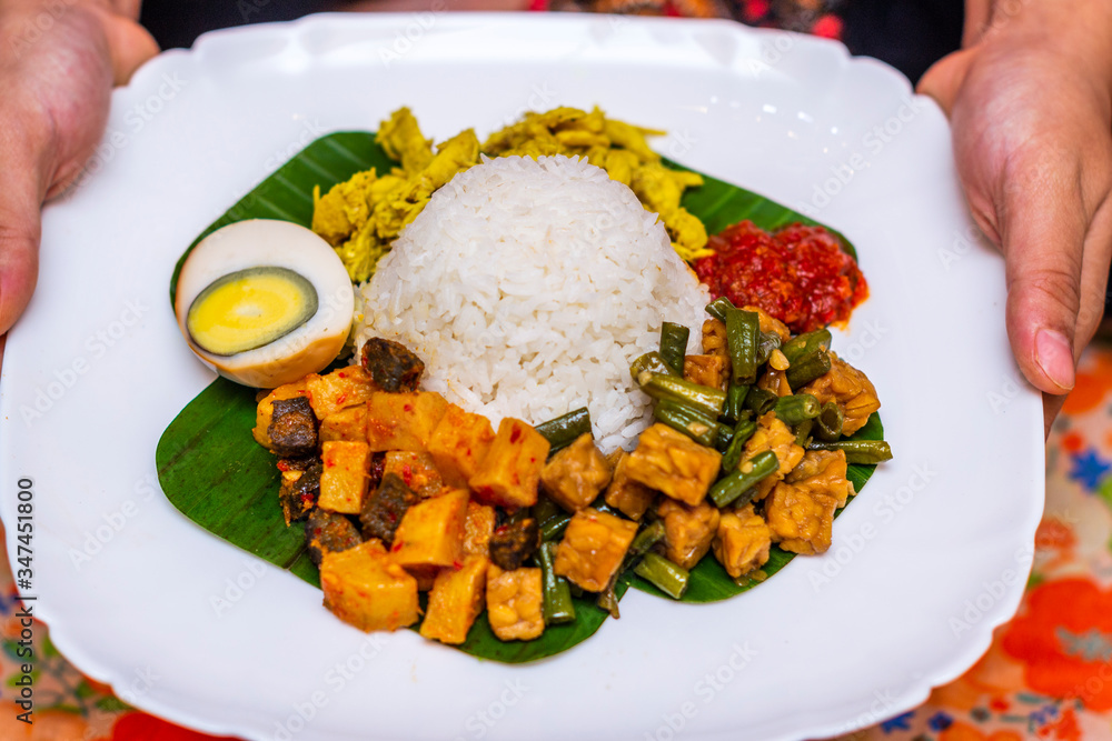 Balinese food menu nasi bogana Indonesian food Stock-Foto | Adobe Stock