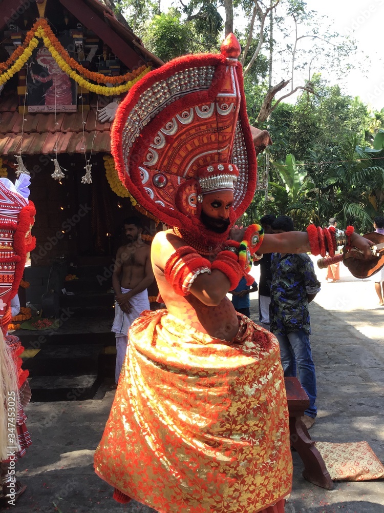 Theyyam performance. Theyyam is a ritual theatre form of north Kerala ...