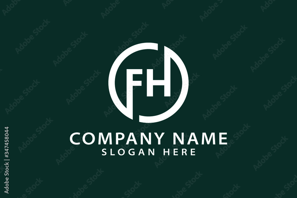 FH LETTER LOGO DESIGN Stock Vector | Adobe Stock