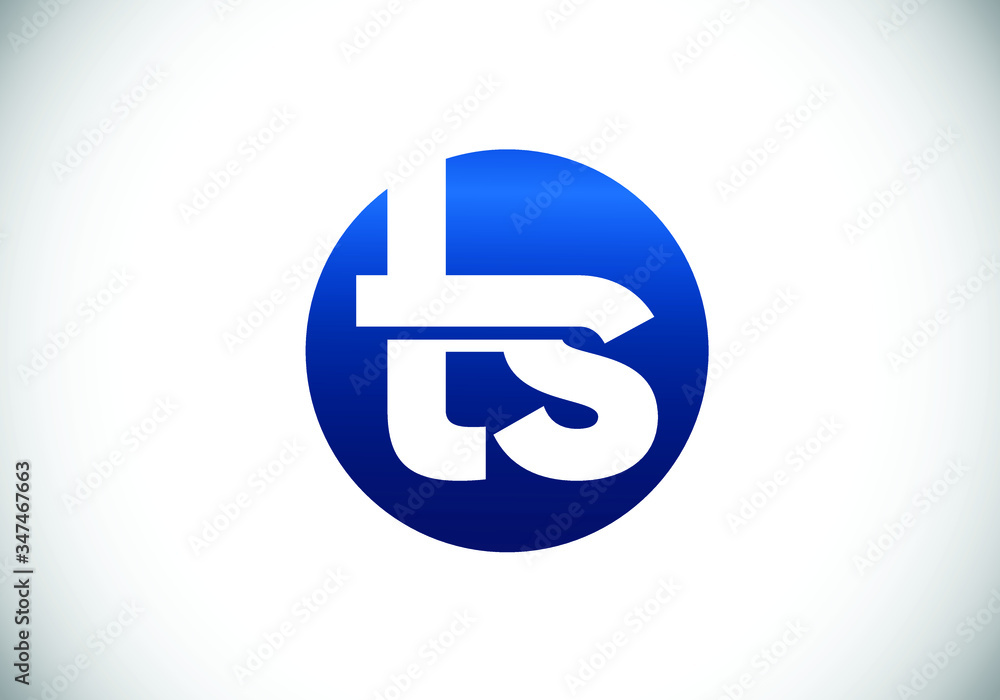 Initial Monogram Letter T S Logo Design Vector Template. Graphic ...