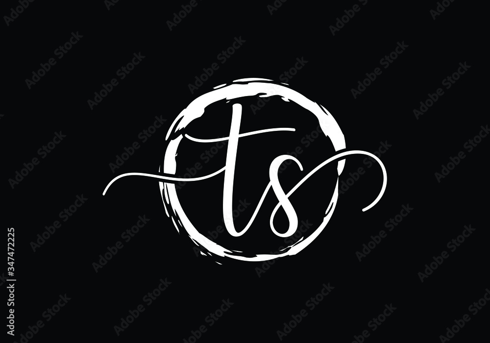 Initial Monogram Letter T S Logo Design Vector Template. Graphic ...