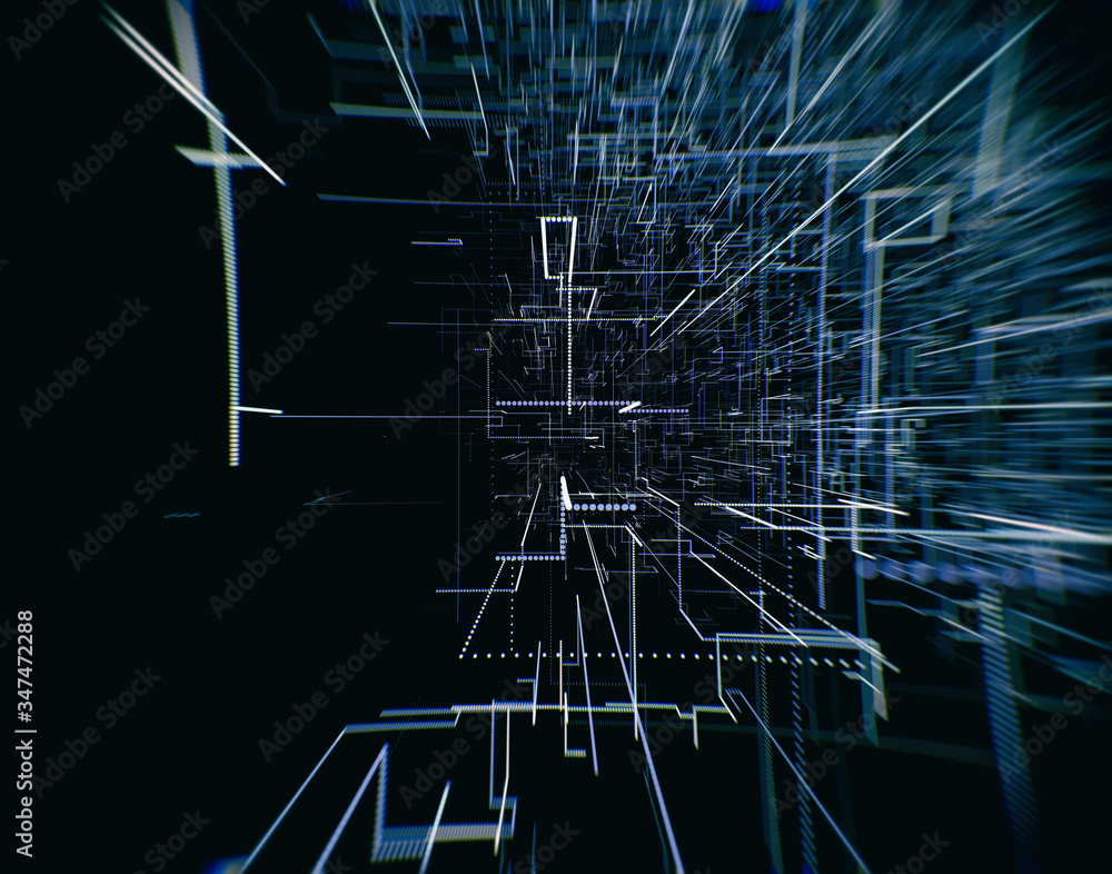 Abstract geometry surfaces, lines and points background, Used as ...