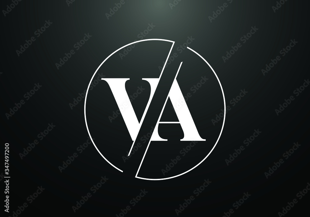 Initial Monogram Letter V A Logo Design Vector Template. Graphic ...