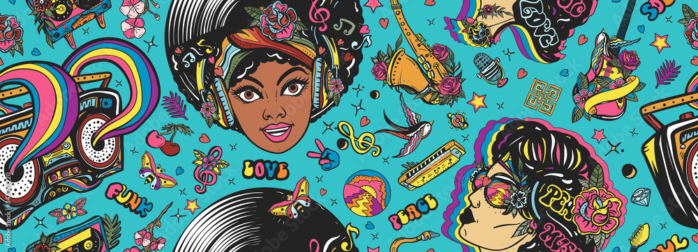 Funky Music Background