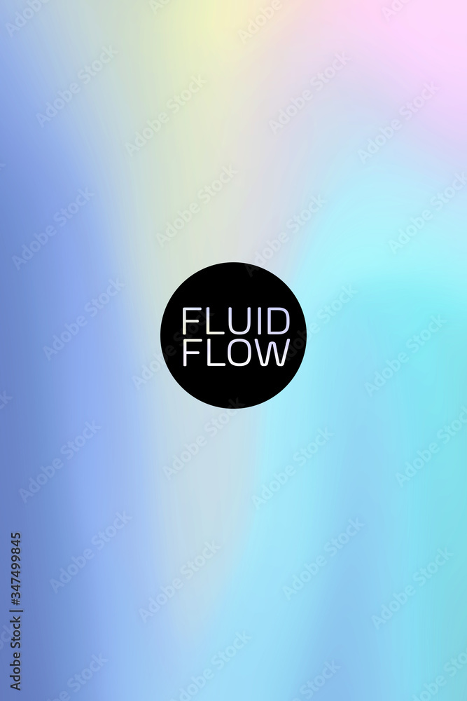 Holographic gradient rainbow poster template design, Fluid flow sample ...