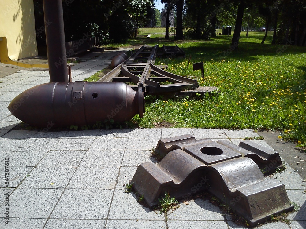 military metal structures of the 19th century. Exhibits in the open ...