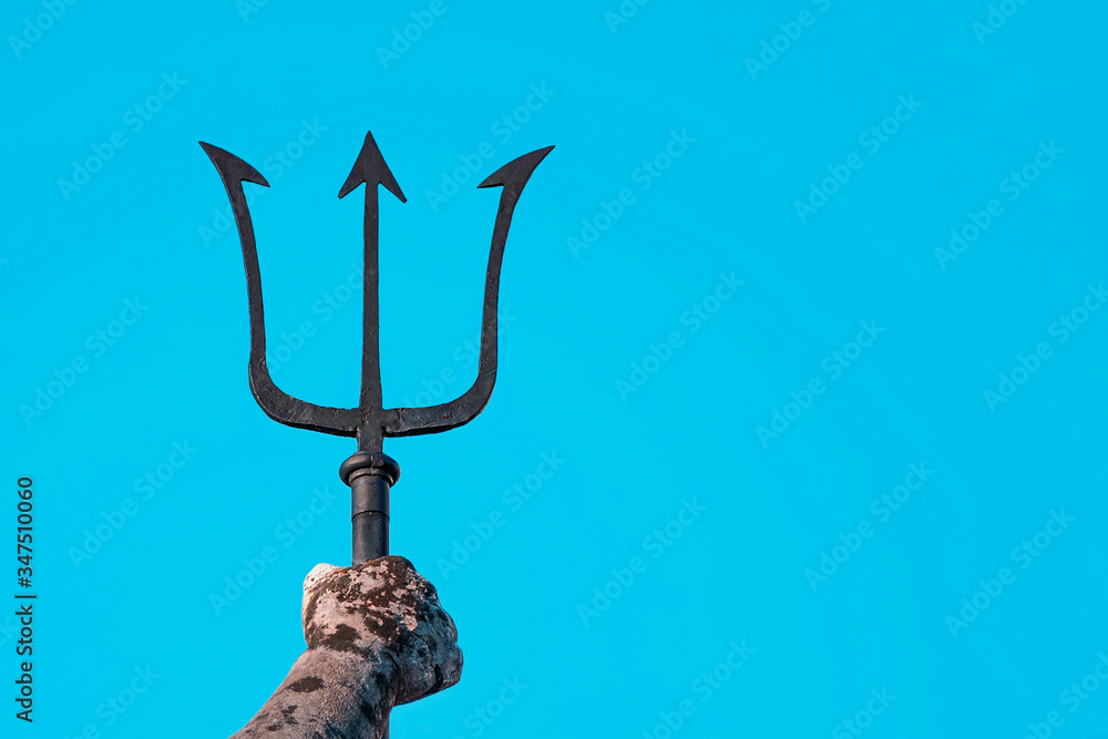Trident of Poseidon (Neptune). Symbol of victory, power and strength ...