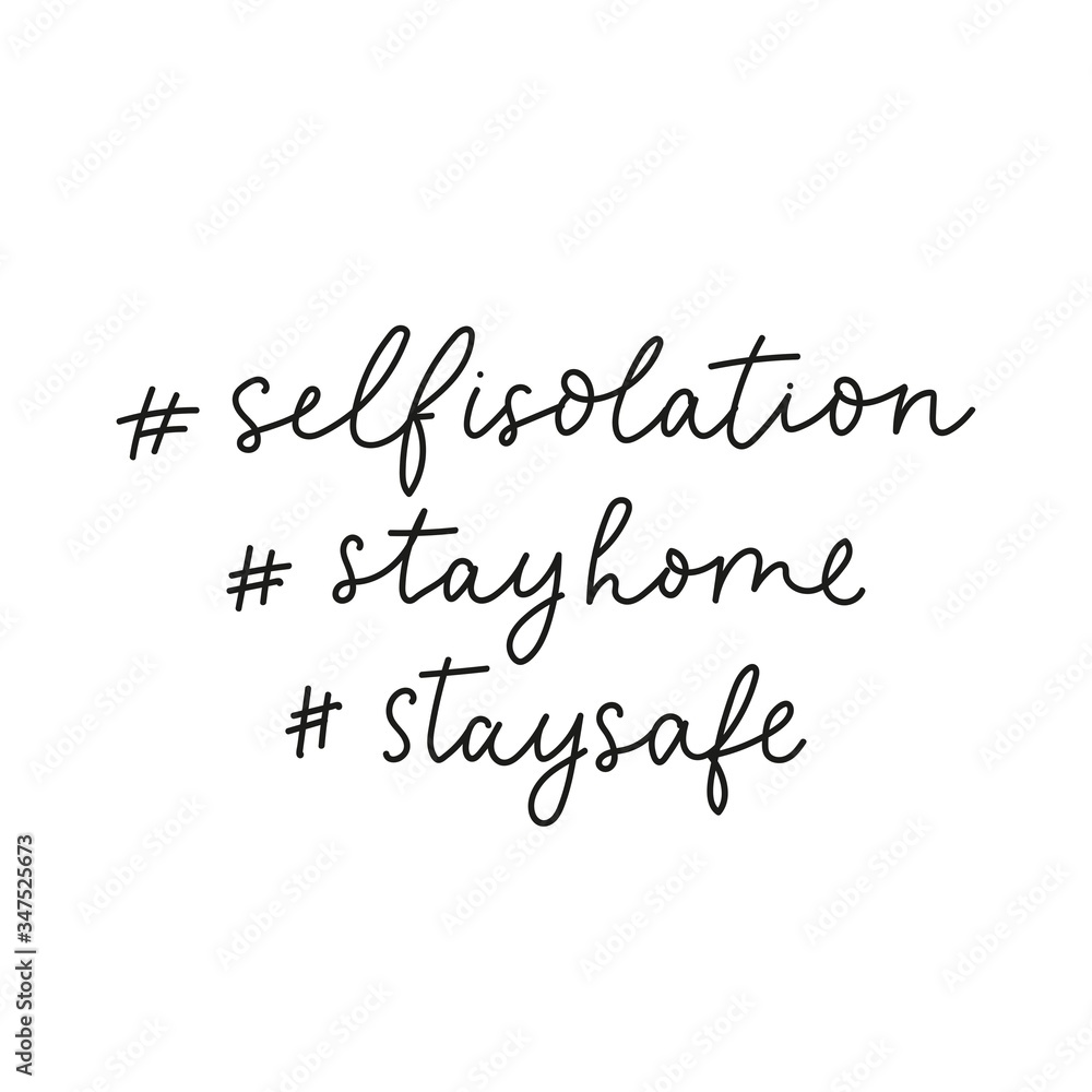 Quarantine lettering inscription collection vector illustration ...