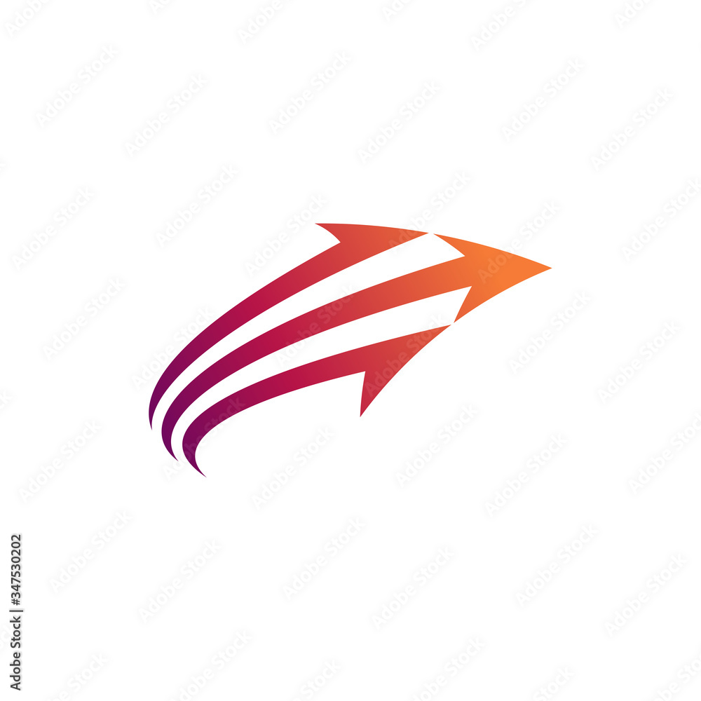 Three Arrow Logo Design, Way Icon, Logistic Delivery Logo Stock Vector ...