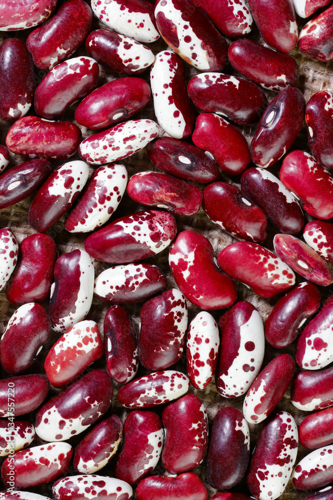 Bright beans close-up. Food background. Background texture of red bean ...