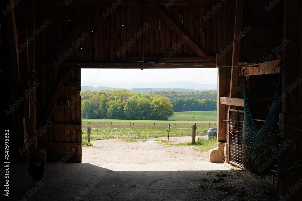 Scheunentor mit Aussicht Stock Photo | Adobe Stock