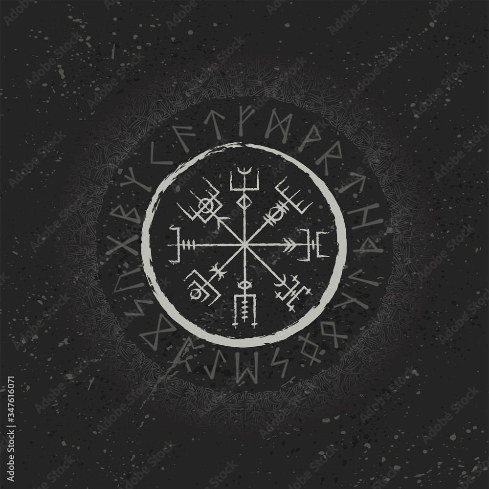 Dark runic symbols wallpaper Stock Vector | Adobe Stock