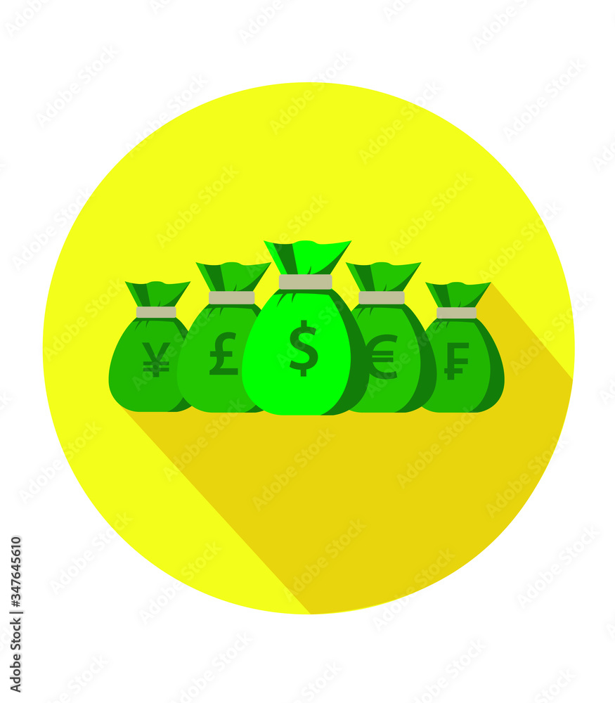 Money symbols of different countries vector flat. economy and business ...