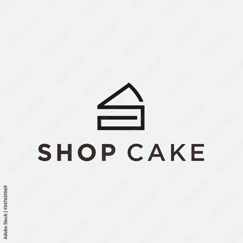 letter S logo cake. cake logo Stock Vector | Adobe Stock