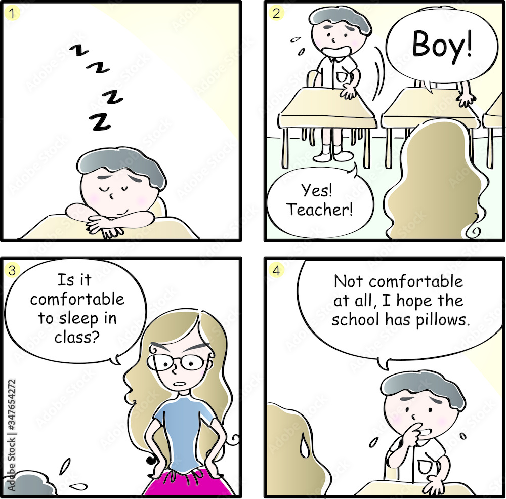 Sleeping In Class Cartoons