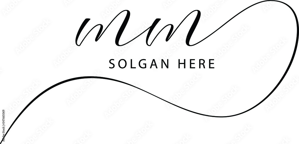 letter MM logo vector signature design Stock Vector | Adobe Stock