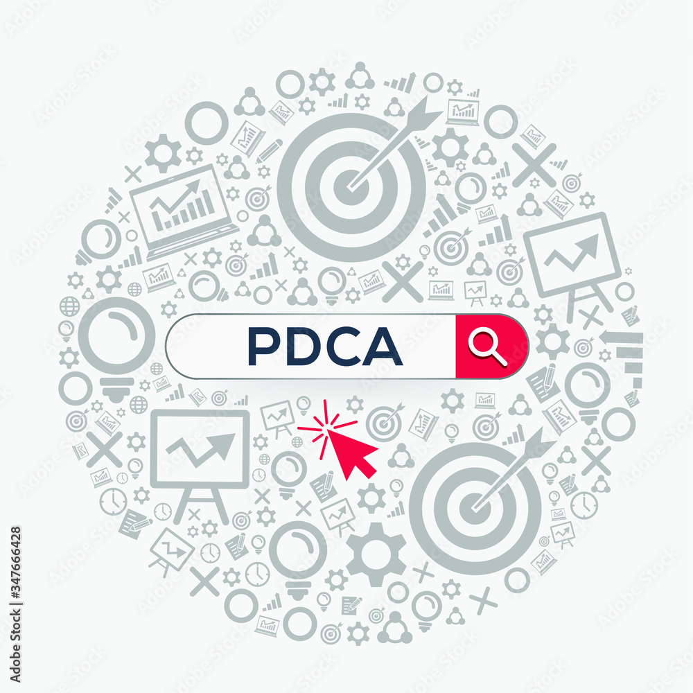 Pdca Mean plan do check act Word Written In Search Bar Vector pdca-mean-plan-do-check-act-word-written-in-search-bar-vector