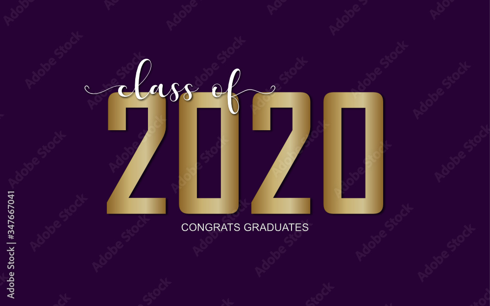 Class of 2020. Modern calligraphy. Vector illustration. Hand drawn ...