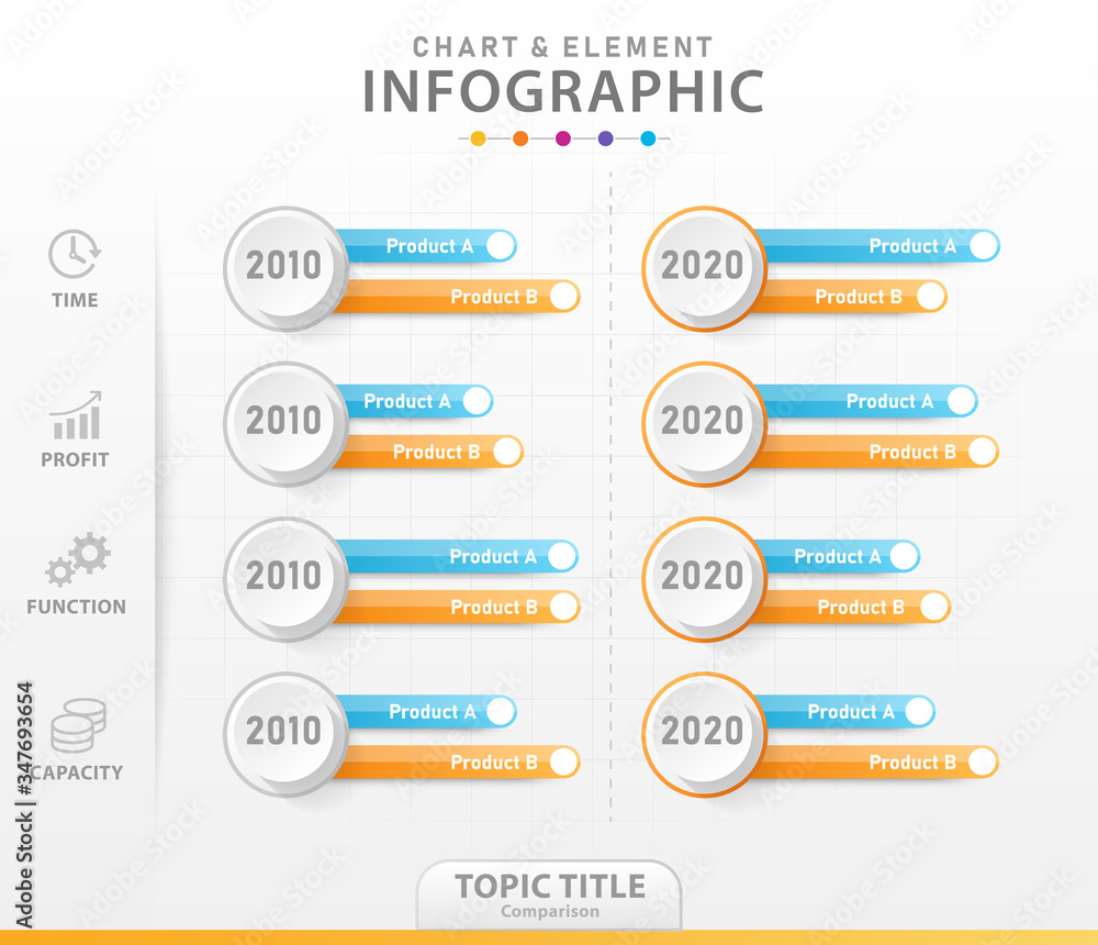 Vetor de Infographic template for business. 4 Steps Modern Chart ...