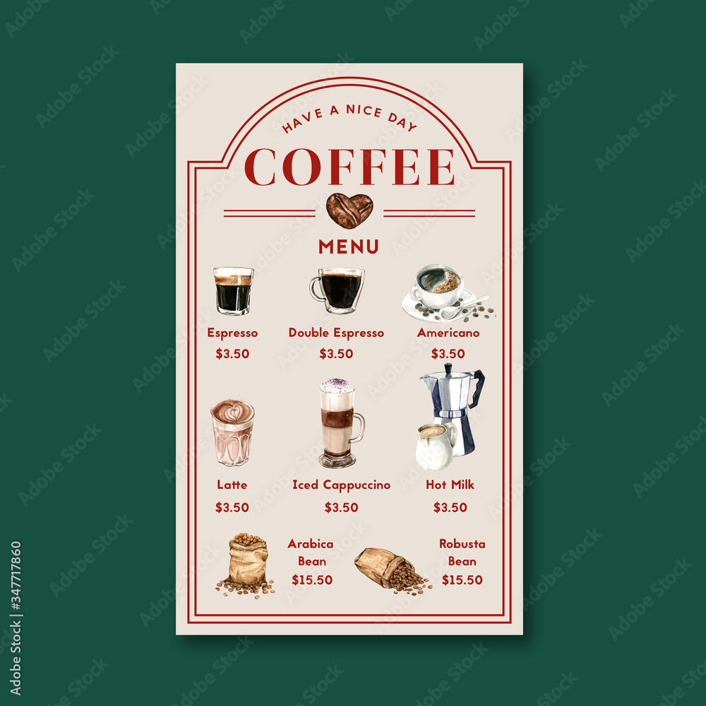 Infographic Menu Design