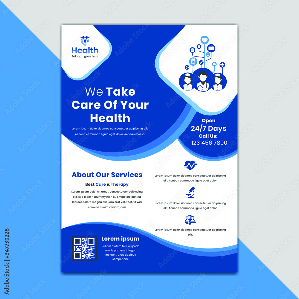 Medical Flyer.Leaflets a4 Template.Health care cover template design ...