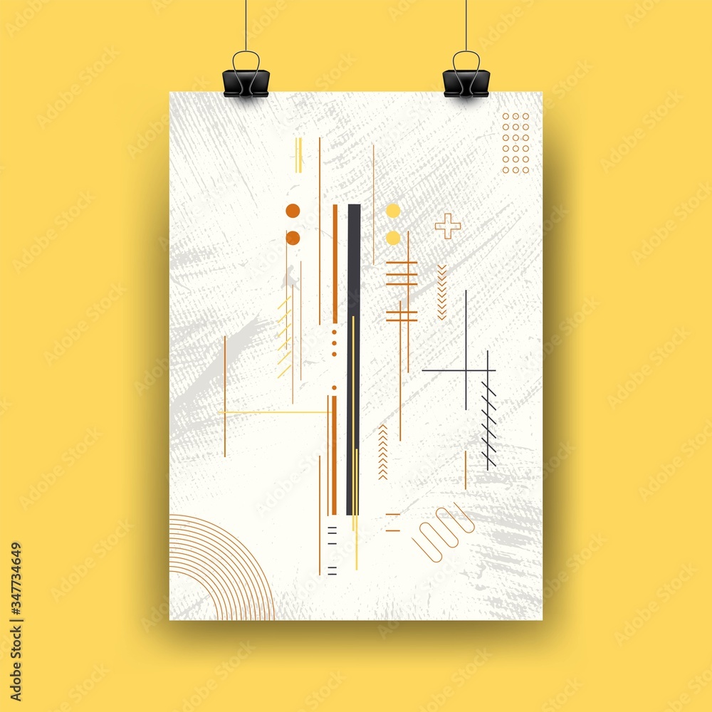 Minimalist line art flyer template layout. Minimal flyer and poster ...