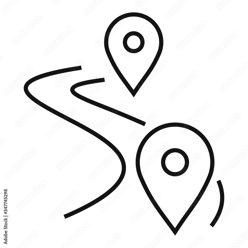 Poster Road map relocation icon – Wall Art | UkPosters