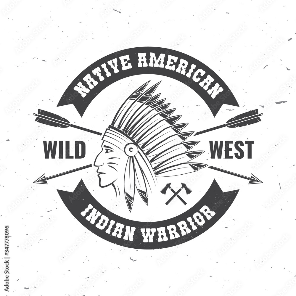 Native american indian warrior. Vector. Concept for shirt, logo, print ...