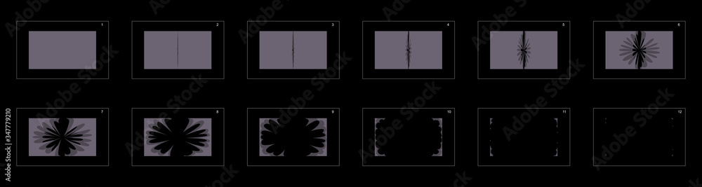 Animation transitions effect. Sprite Sheet of transitions. Ready frame ...