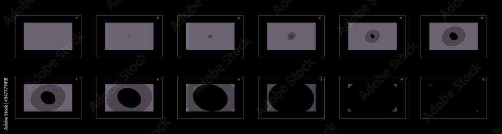 Animation transitions effect. Sprite Sheet of transitions. Ready frame ...