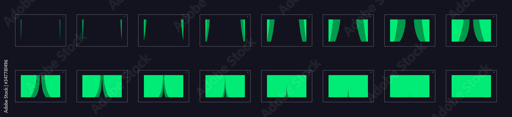 Animation transitions effect. Sprite Sheet of transitions. Ready frame ...