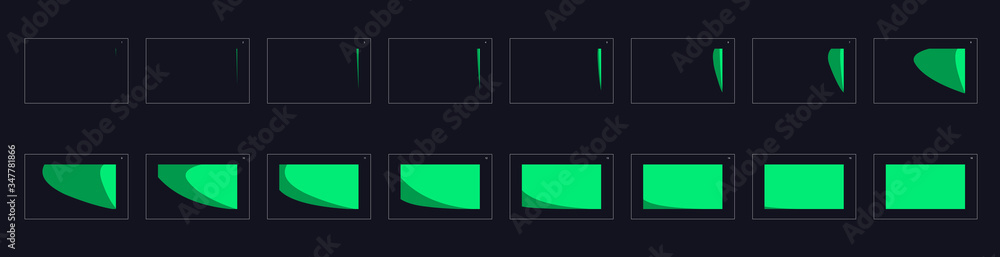 Animation transitions effect. Sprite Sheet of transitions. Ready frame ...