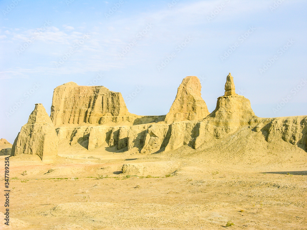 Yadan landform in Urho Ghost Castle, also known as Wind City, because ...