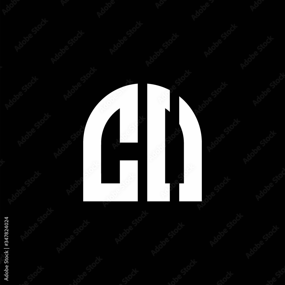CO monogram logo with curve shape design template Stock Vector | Adobe ...